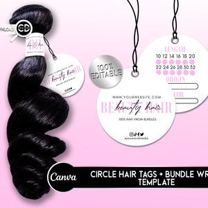 Hair Tags and Bundle Wraps Template Luxury Hair Tags Luxury Bundle ...