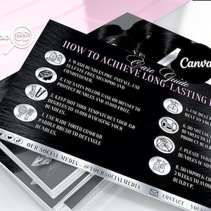 Hair Care Card Template | After Care Card Template | Hair Care ...
