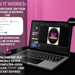 Edge Control Label Design Template | Hair Product Label | Editable Edge ...