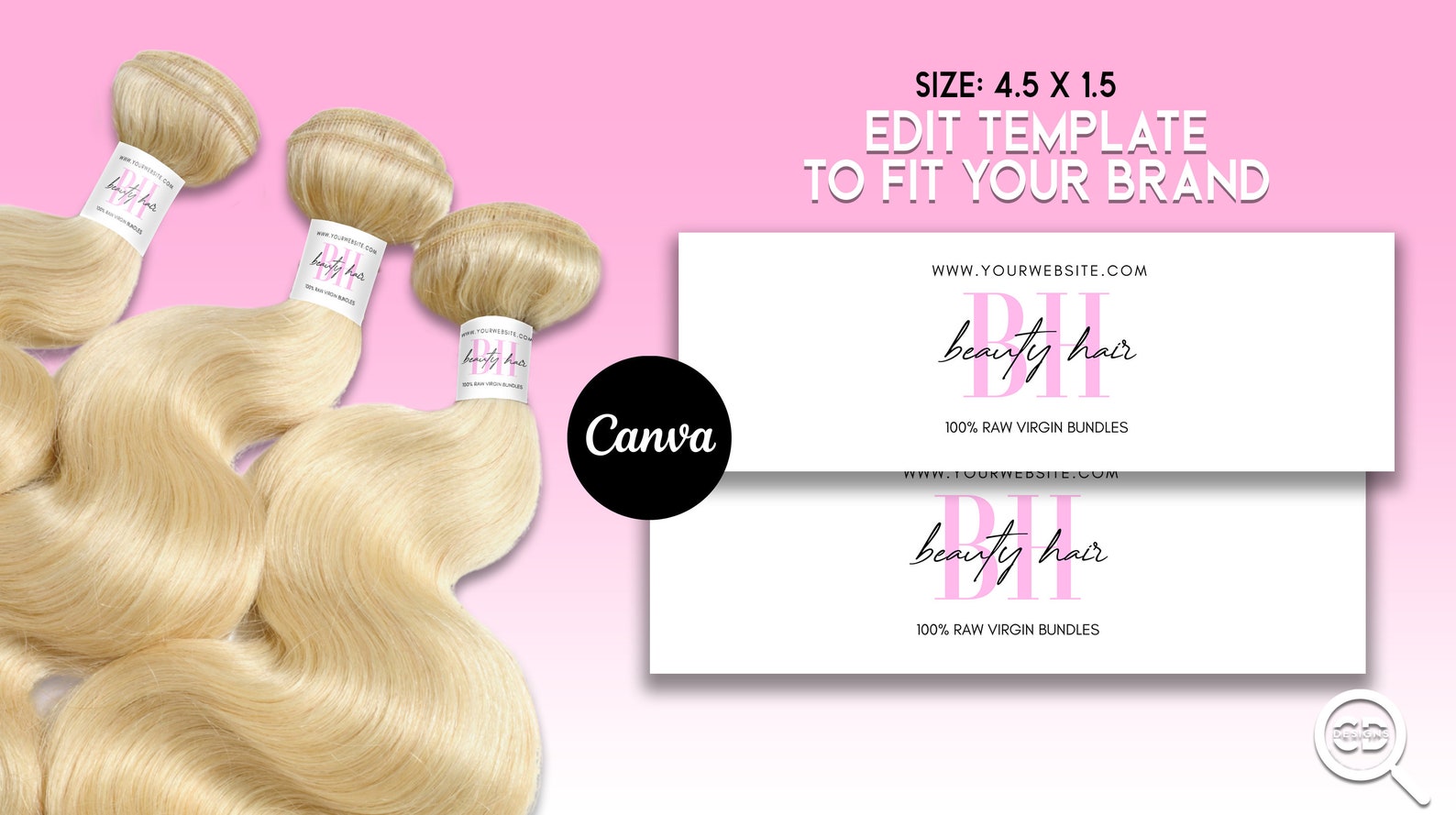 Hair Tags and Bundle Wraps Template Luxury Hair Tags - Etsy