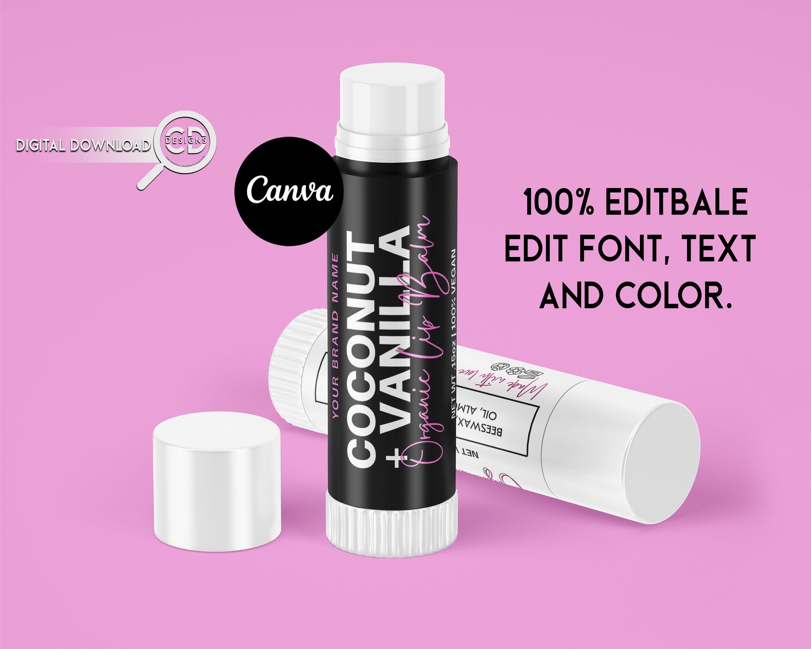 Lip Balm Label Template Chapstick Label Template Lip Balm Packaging ...