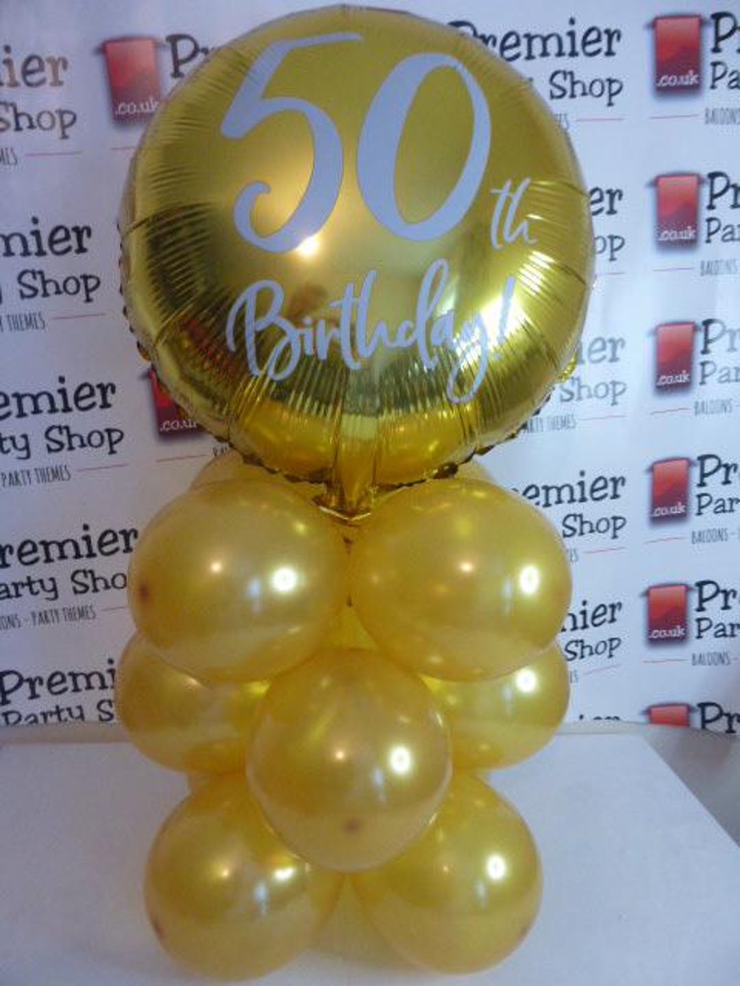 Air Filled DIY 50th Birthday Balloon Centre Piece - Etsy
