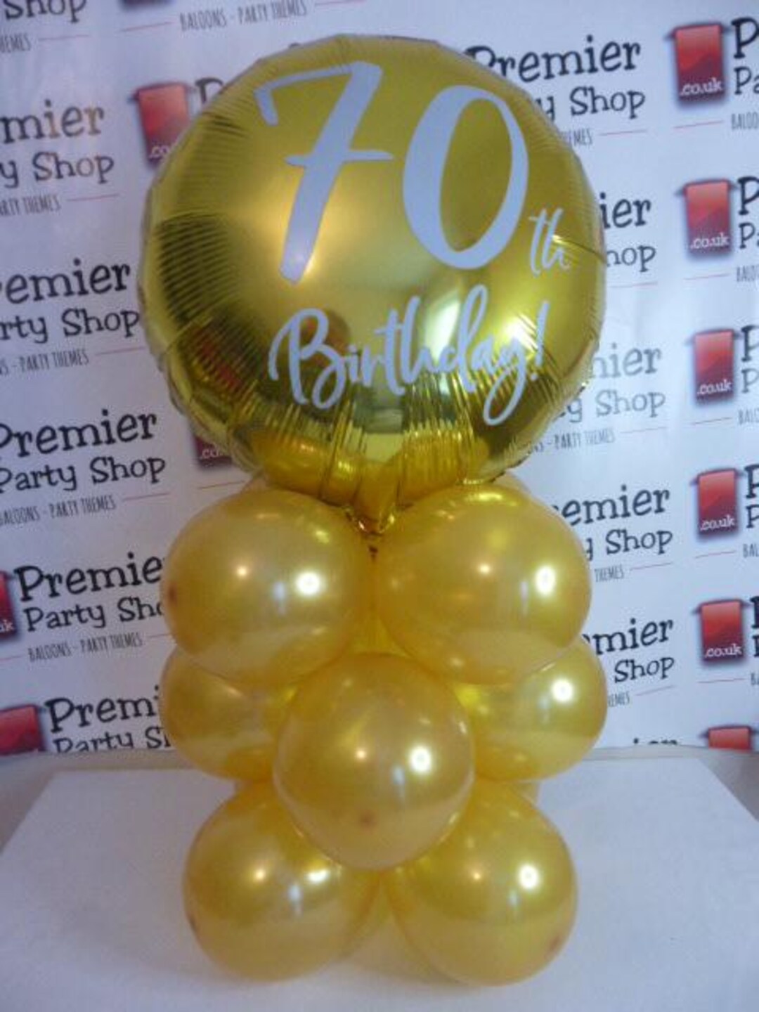 Air Filled DIY 70th Birthday Balloon Centre Piece - Etsy