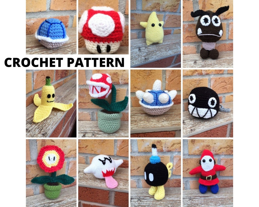 PDF CROCHET PATTERN: 12 Super Mario Crochet Patterns - Etsy