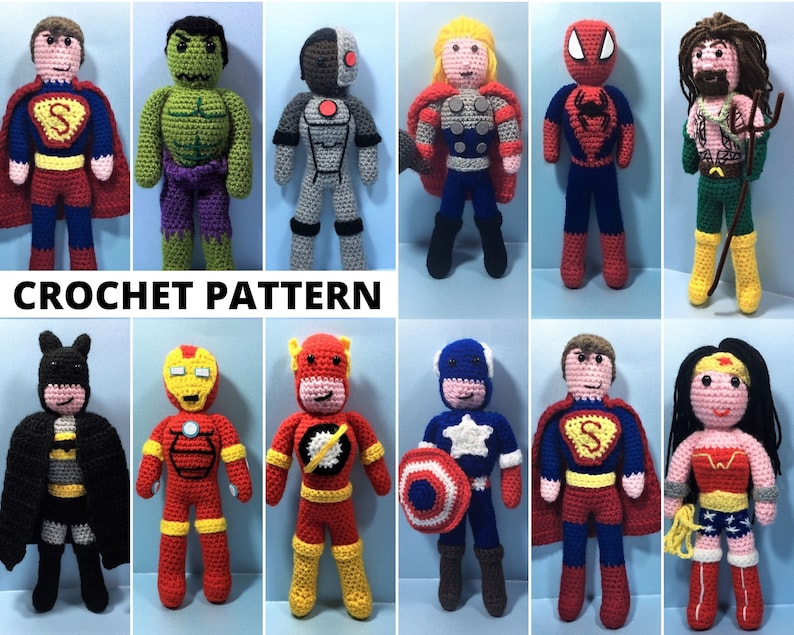 PDF CROCHET PATTERN: Superhero Crochet Collection Crochet - Etsy