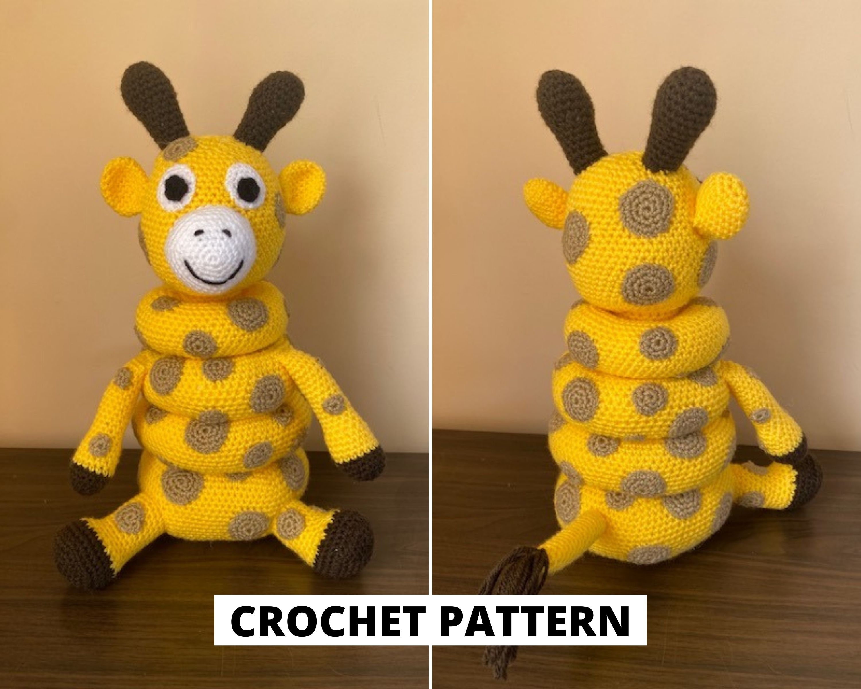 PDF CROCHET PATTERN: Giraffe Ring Stacker Ring Stacking Toy - Etsy