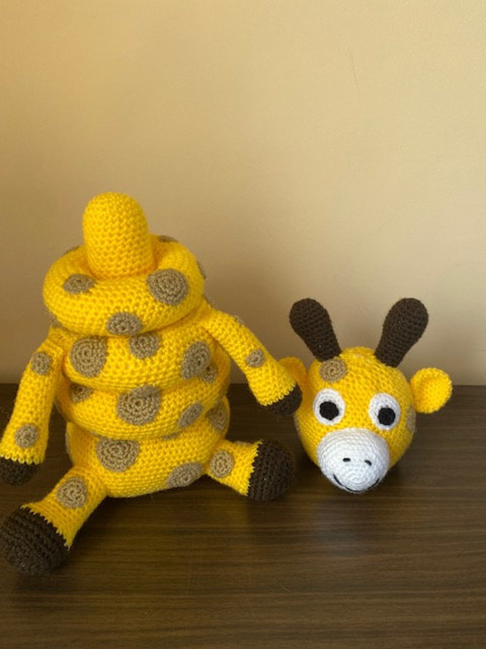 PDF CROCHET PATTERN: Giraffe Ring Stacker Ring Stacking Toy - Etsy