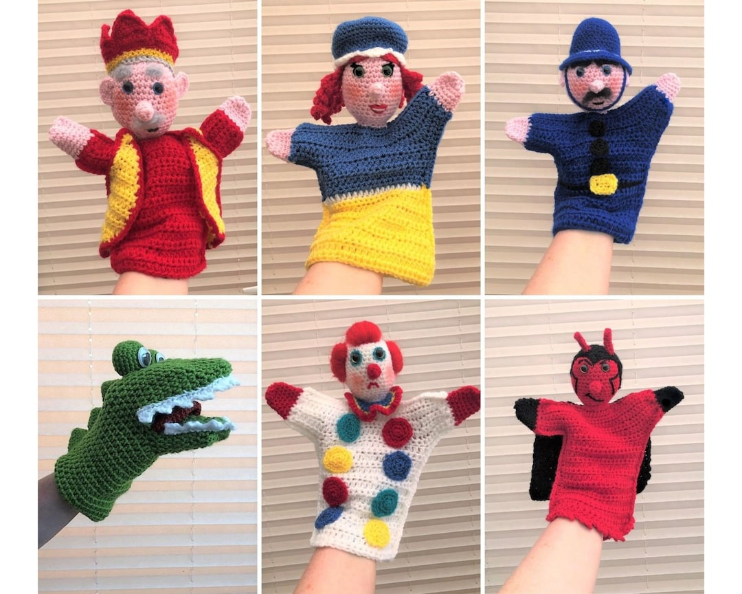PDF Crochet Pattern | Punch and Judy Hand Puppets | Crochet Pattern ...