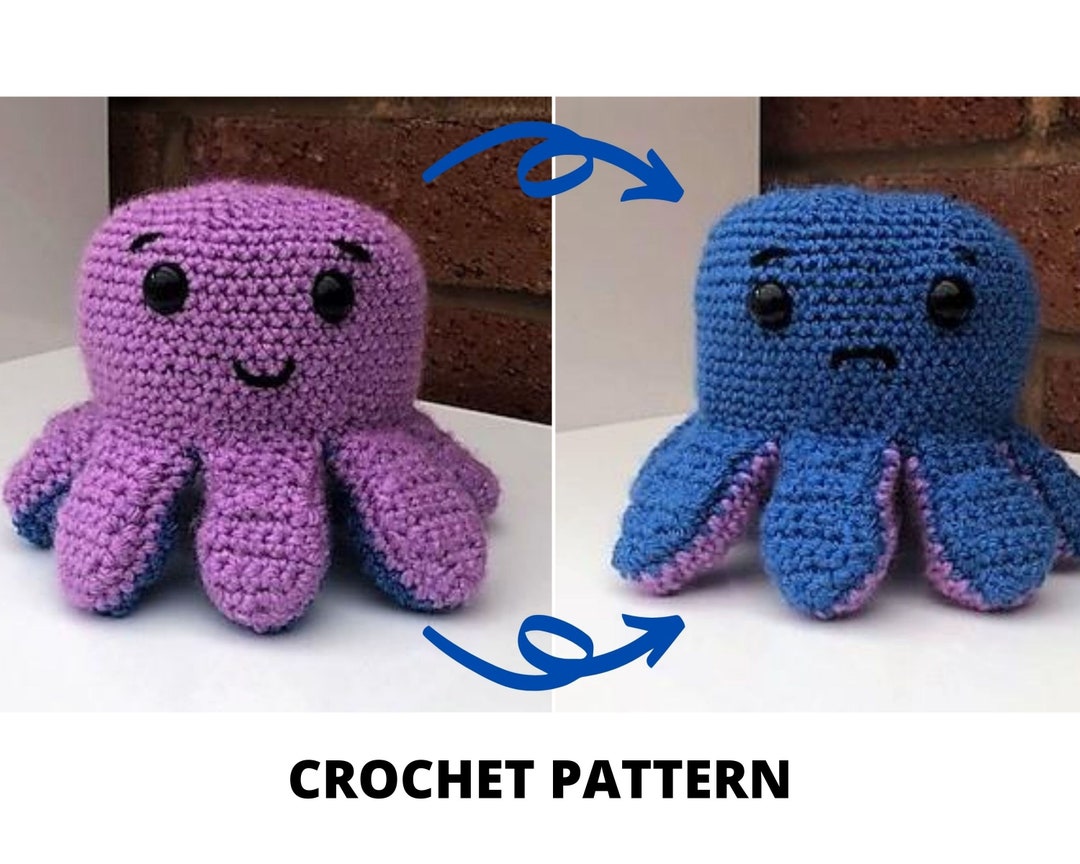 PDF CROCHET PATTERN: Inside Out Octopus Crochet Pattern - Etsy