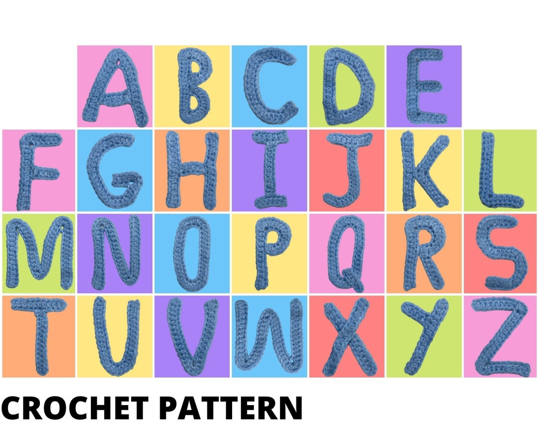 PDF CROCHET PATTERN: Crochet Letters A-Z Alphabet Crochet - Etsy