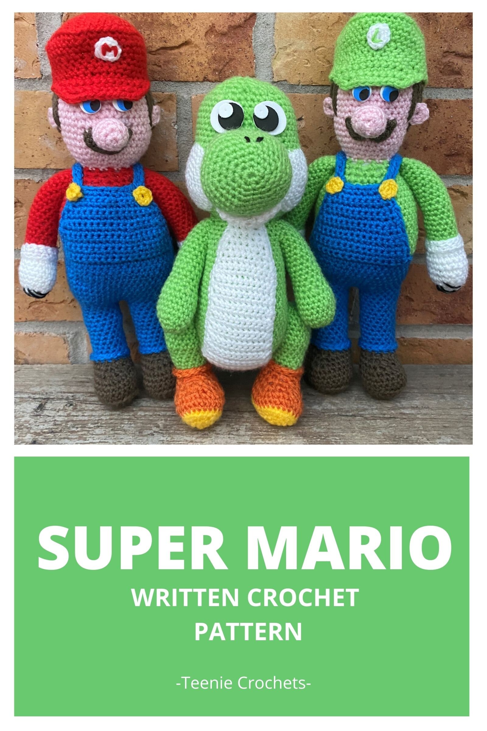 PDF CROCHET PATTERN: Super Mario Crochet Collection Yoshi | Etsy