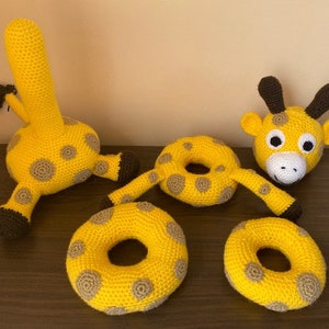 PDF Crochet Pattern | Giraffe Ring Stacker | Ring Stacking Toy ...