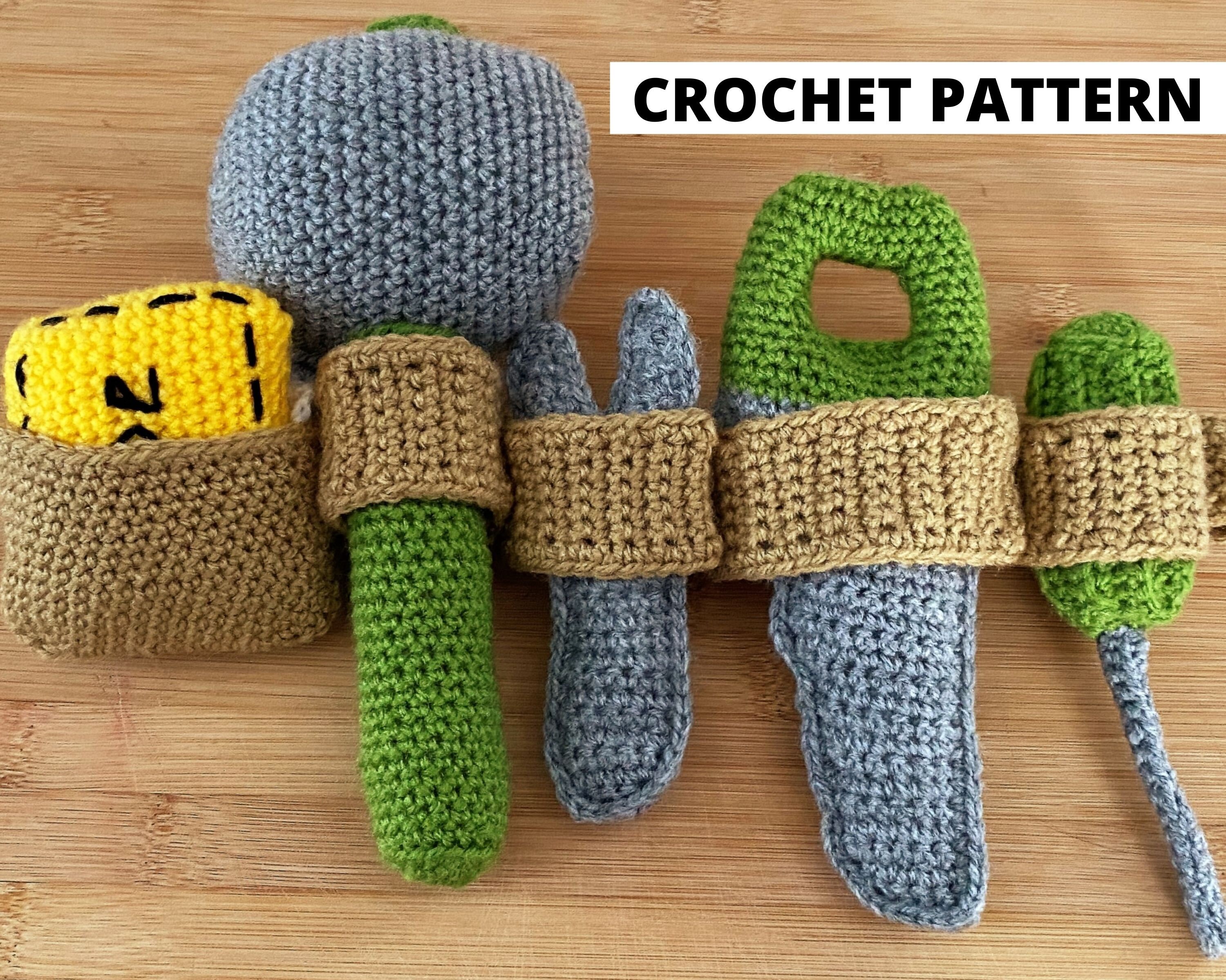 PDF CROCHET PATTERN: Tool Belt and Tools Soft Play Crochet - Etsy