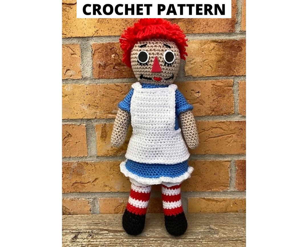 PDF CROCHET PATTERN: Raggedy Ann Rag Doll Crochet Pattern - Etsy