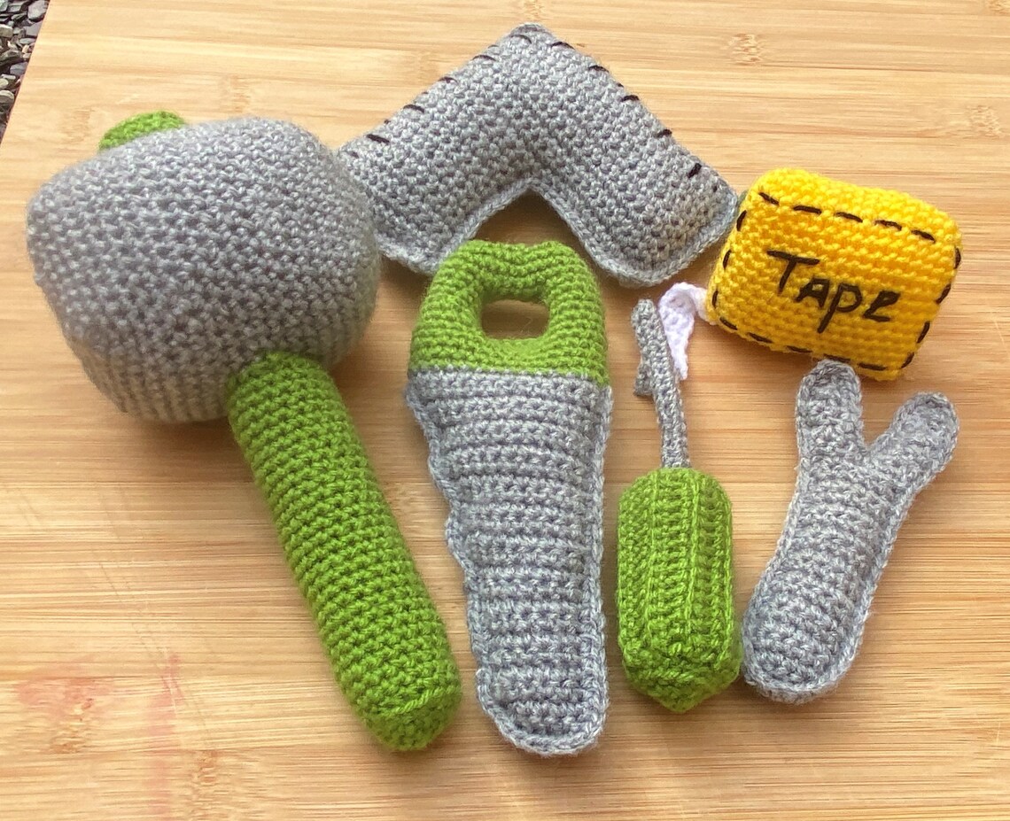 PDF CROCHET PATTERN: Tool Belt and Tools Soft Play Crochet - Etsy