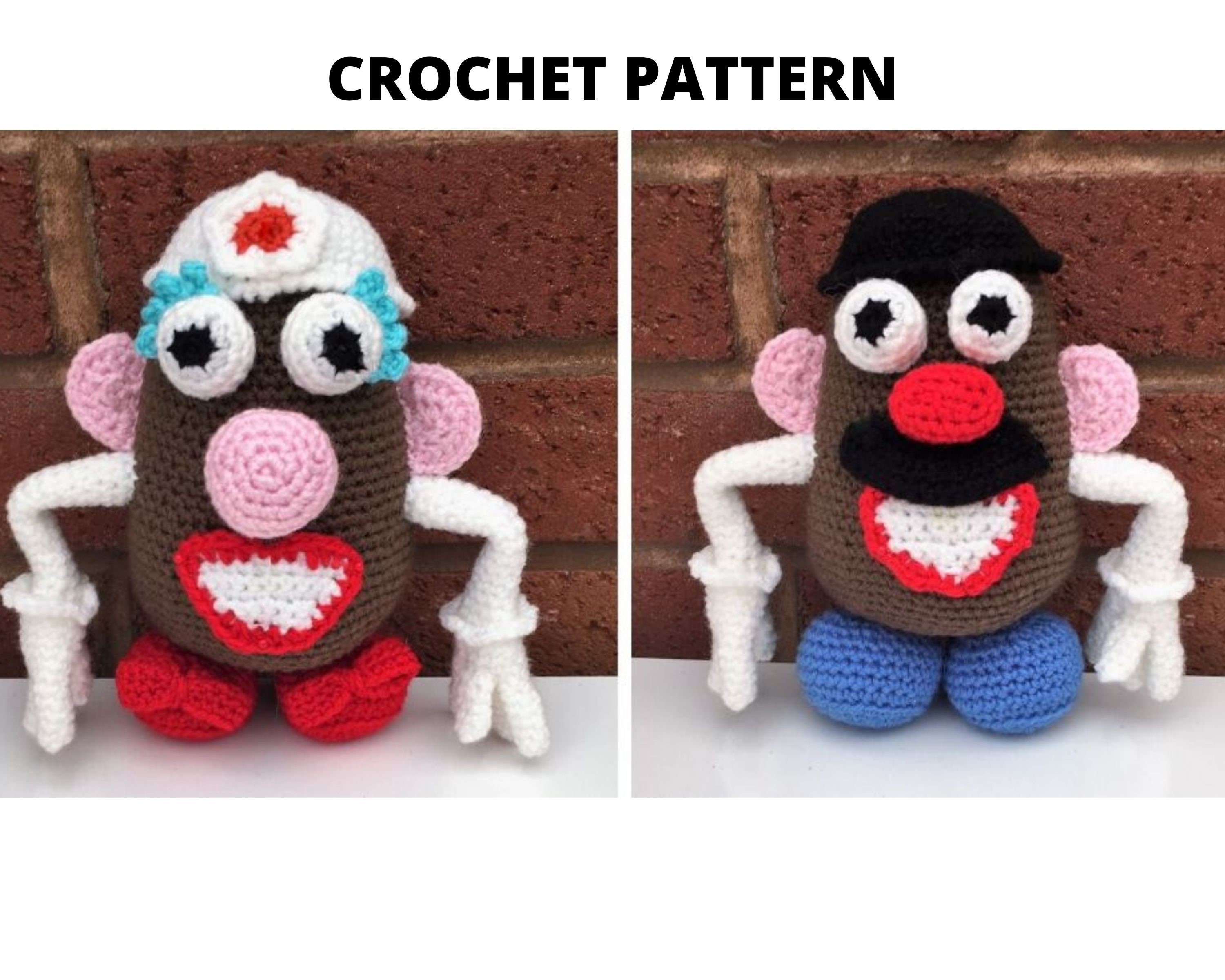PDF CROCHET PATTERN: the Potato Heads Crochet Pattern - Etsy