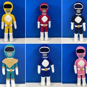 PDF Crochet Pattern | Power Ranger Crochet Pattern | Mighty Morphing ...