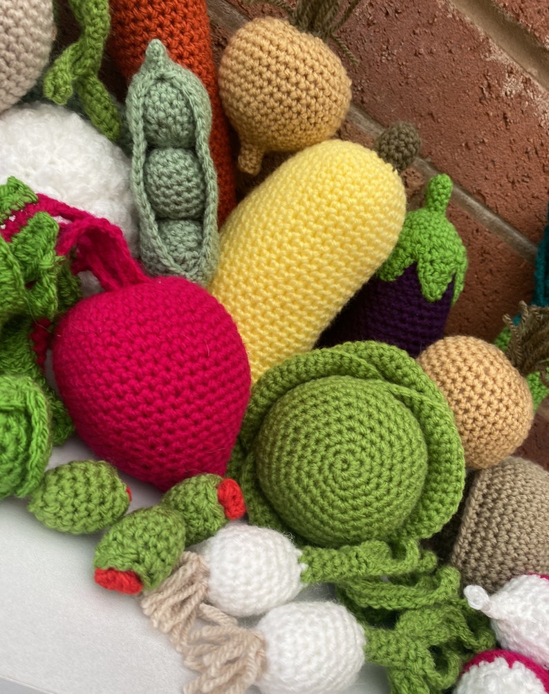 22 Vegetables Crochet Patterns | Soft Play Vegetables | Amigurumi ...