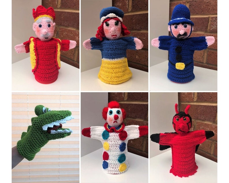PDF Crochet Pattern | Punch and Judy Hand Puppets | Crochet Pattern ...