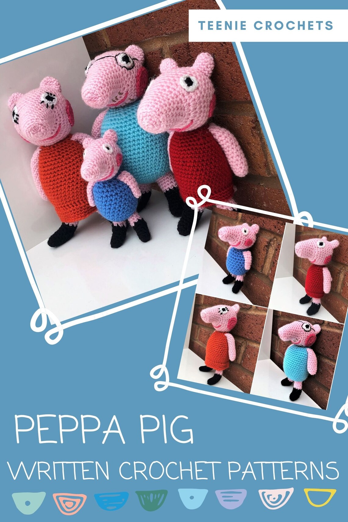PDF CROCHET PATTERN: Peppa Pig Crochet Patterns Amigurumi - Etsy