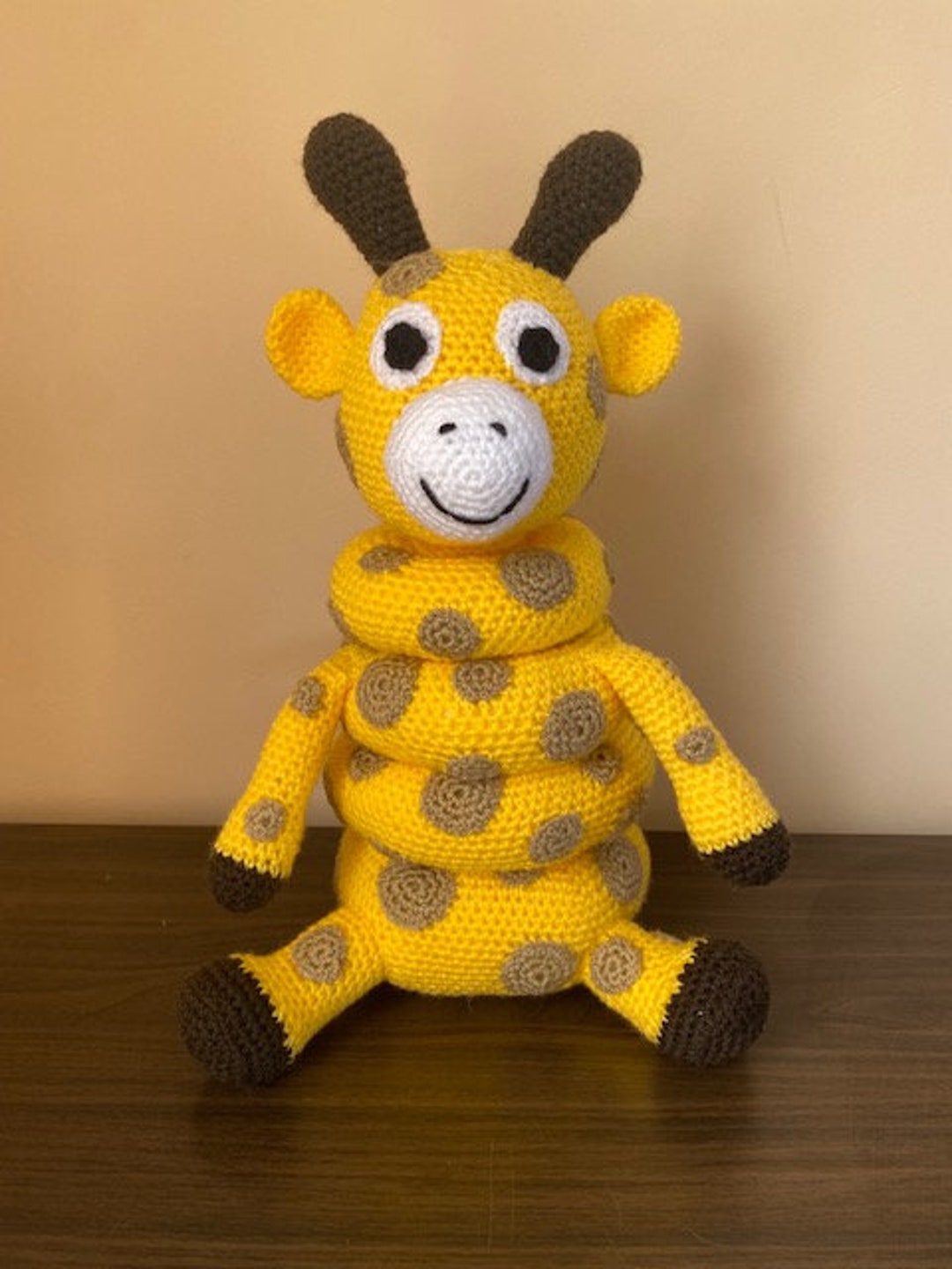 PDF Crochet Pattern Giraffe Ring Stacker Ring Stacking Toy Amigurumi ...