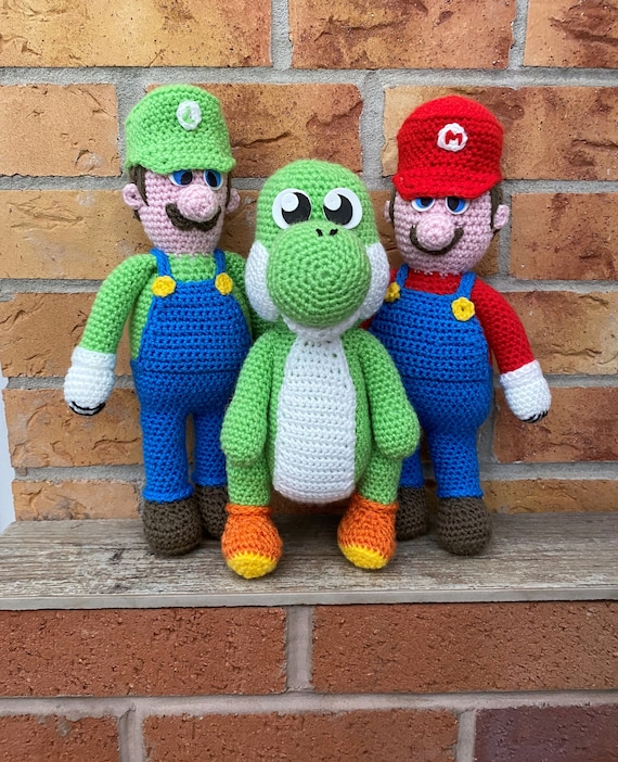 PDF Crochet Pattern Super Mario Crochet Patterns Yoshi Mario and Luigi Crochet Super Mario Bros Crochet Dolls and Toys Unofficial Etsy UK