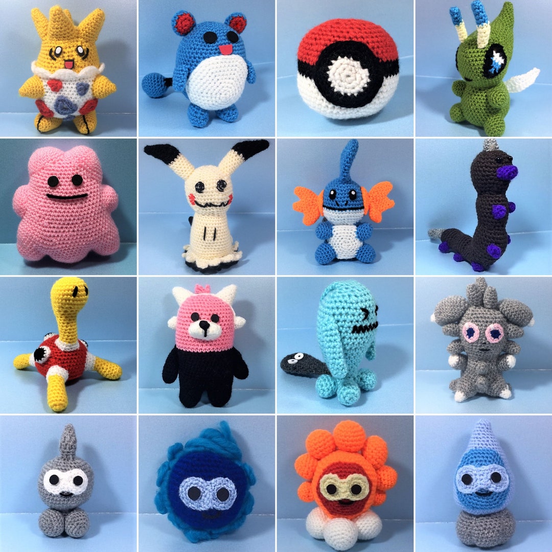 PDF Crochet Pattern | 16 Pokémon Crochet Patterns | Crochet Patterns ...