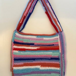 Scrap Yarn Bag Crochet Pattern Crochet Tote Bag Scrap Yarn Crochet ...
