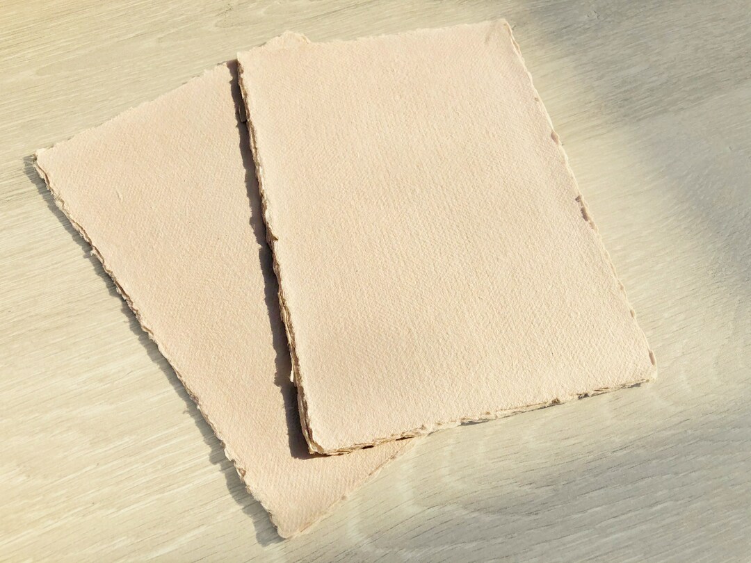 Handmade Paper, Baige Paper 150gsm 5 X 7 Pack of 5, Natural Paper - Etsy