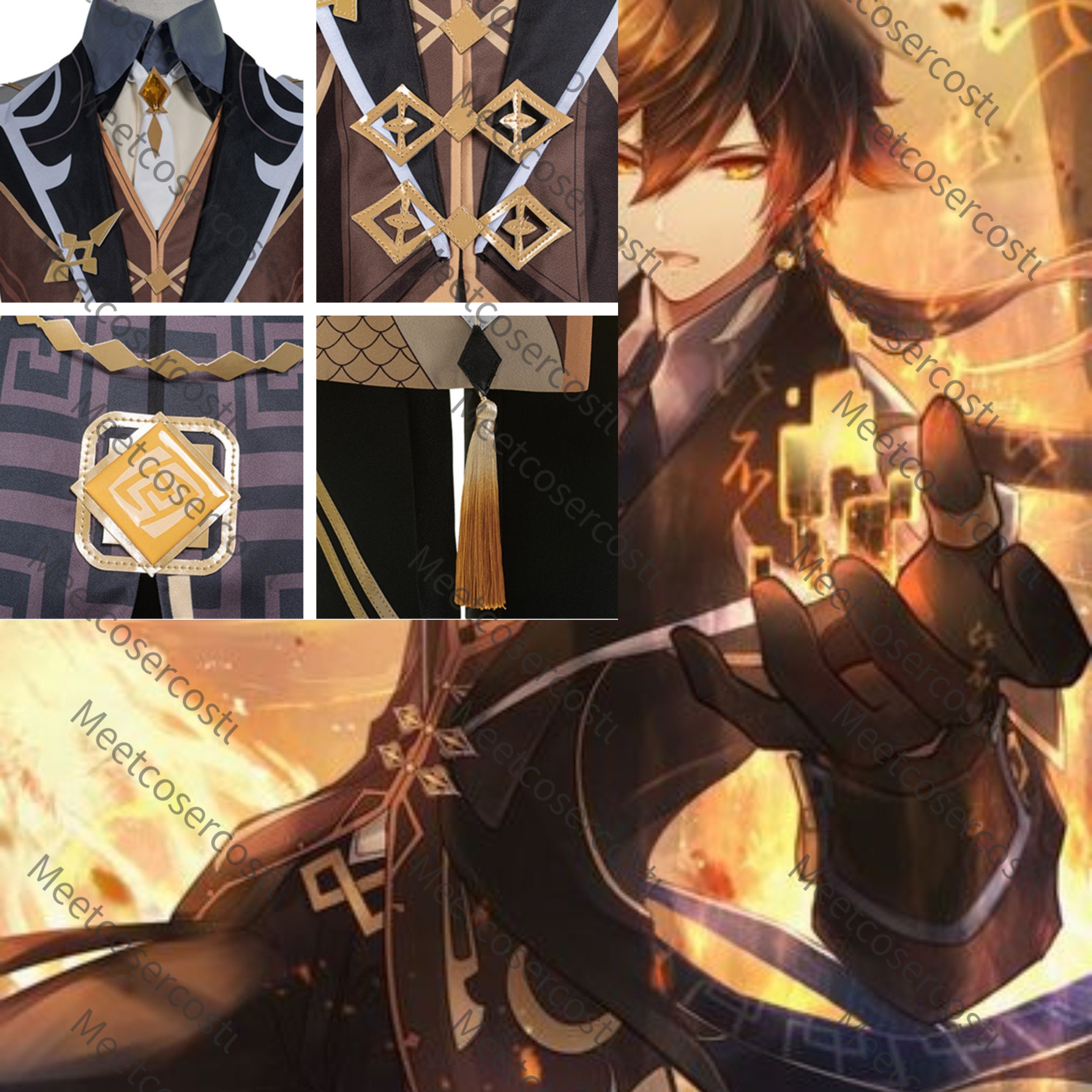 Genshin Impact Cosplay Uniform Zhongli Cosplay Costume - Etsy