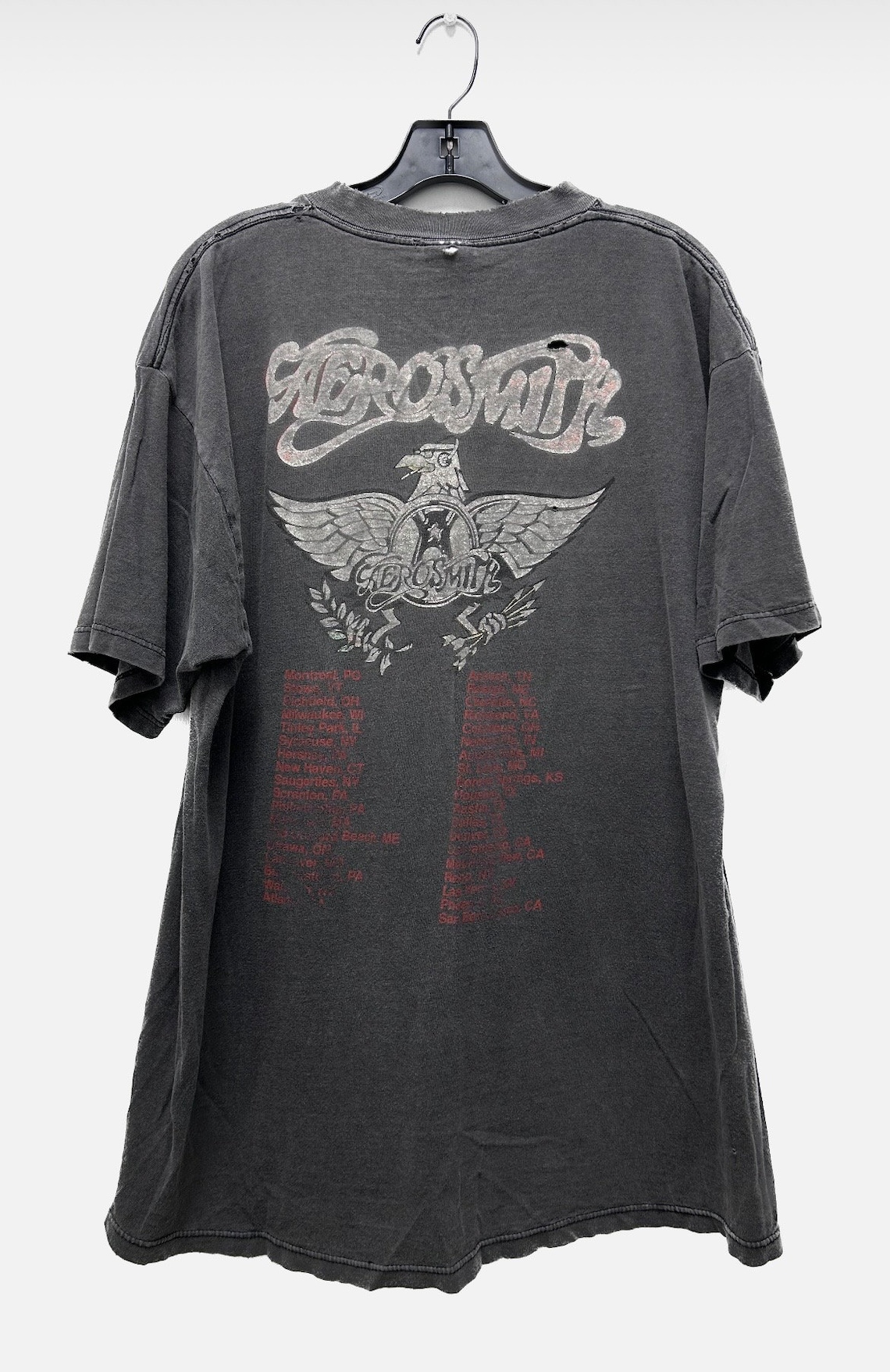 1993 Aerosmith Aero Force One Heavily Distressed Tour Tee - Etsy