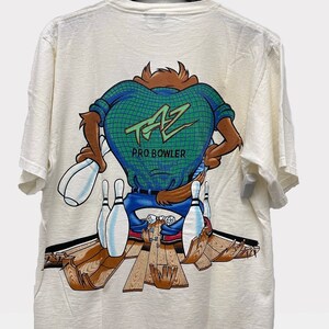1995 Tasmanian Devil Bowling Graphic Tee - Etsy