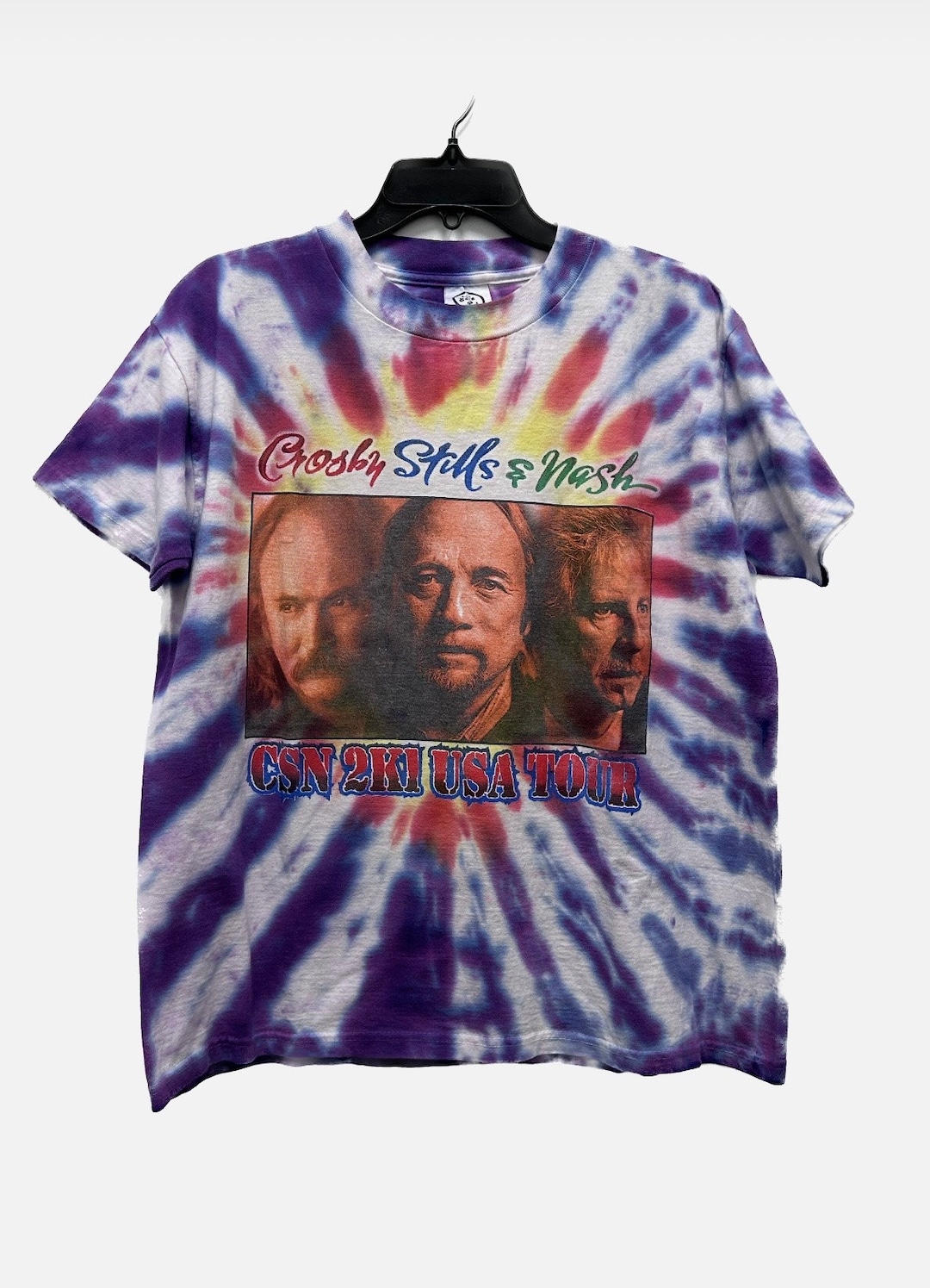 2001 Crosby, Stills & Nash CSN USA Tour Tie Dye Shirt - Etsy