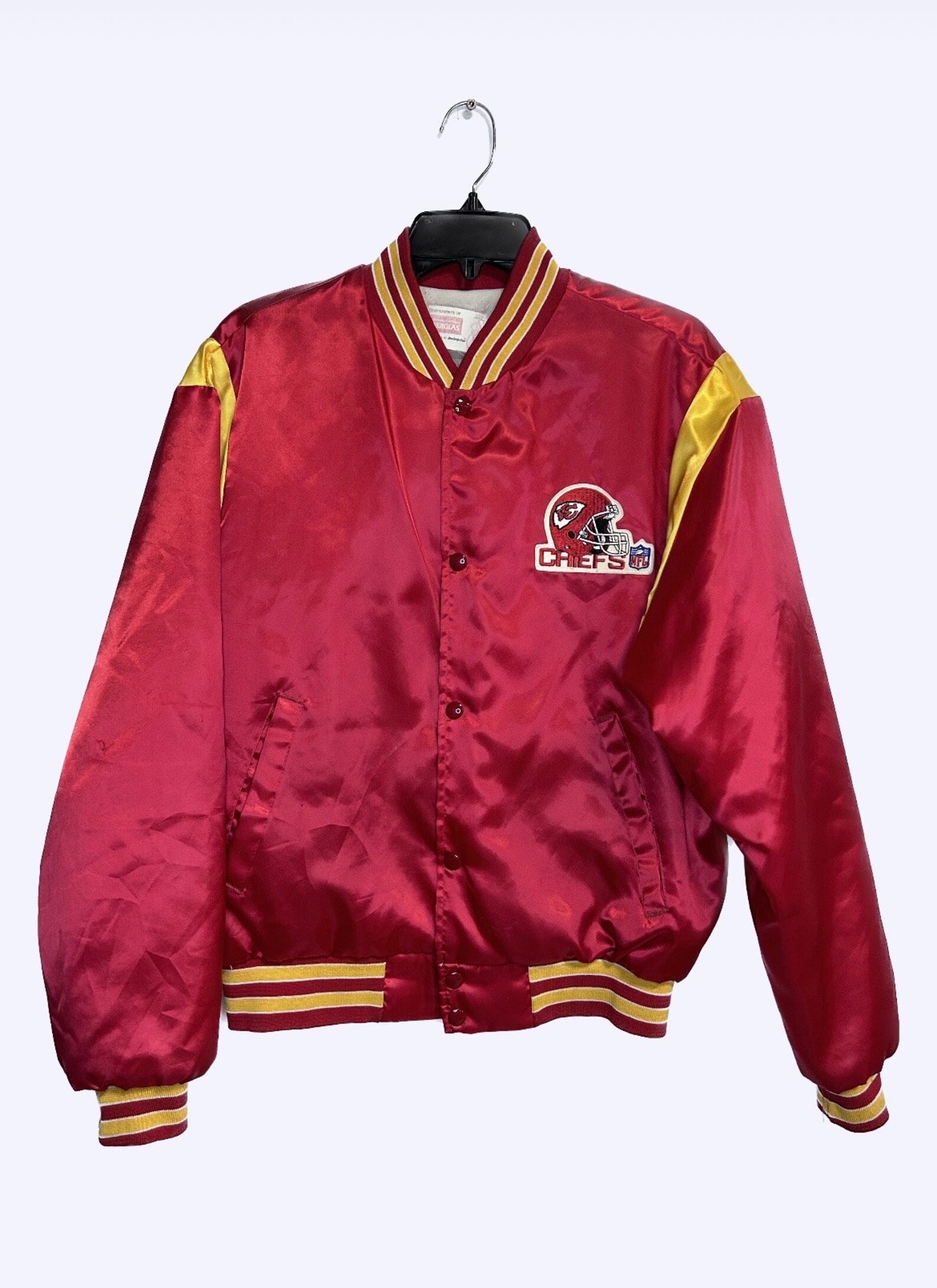 NFL Chiefs Owens Corning Satin Bomber Jacket - Etsy