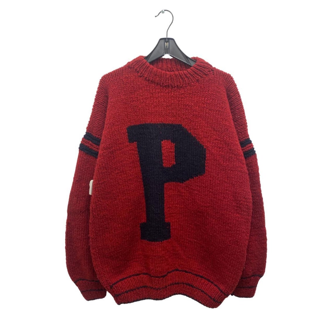 Vintage Wool "p" Sweater - Etsy