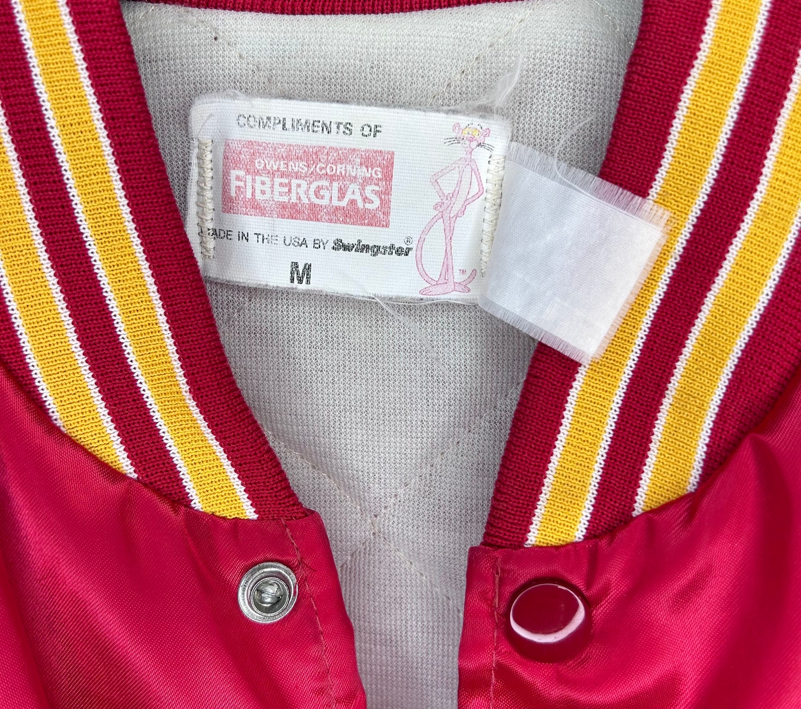 NFL Chiefs Owens Corning Satin Bomber Jacket - Etsy
