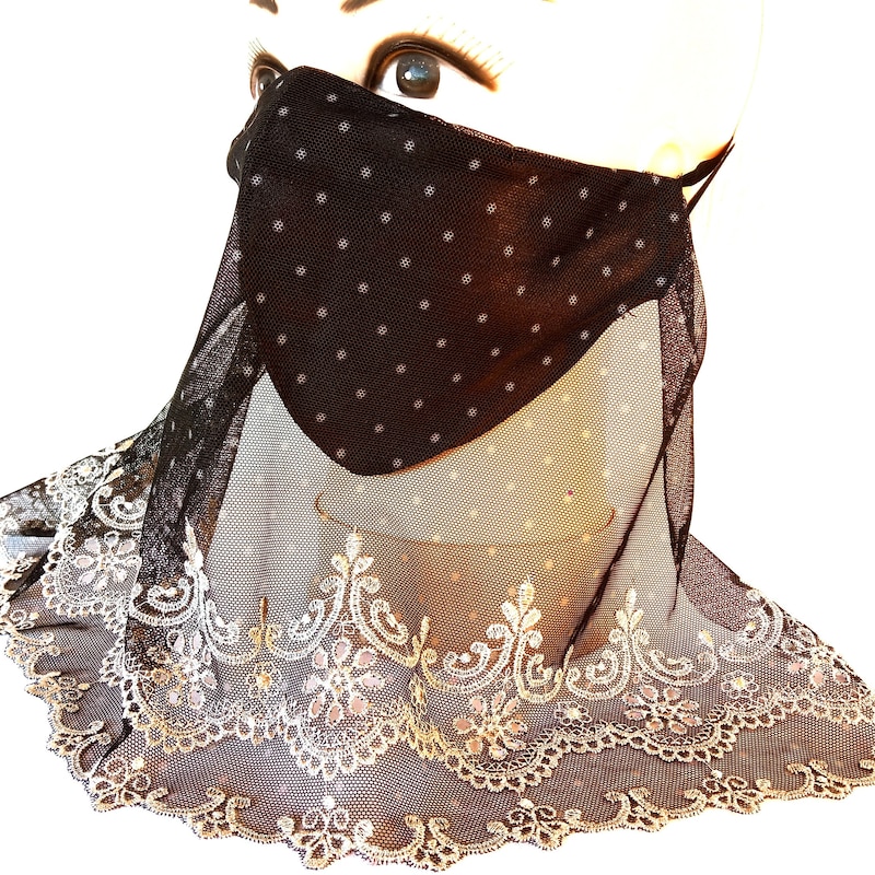 Black Lace Mask - Etsy