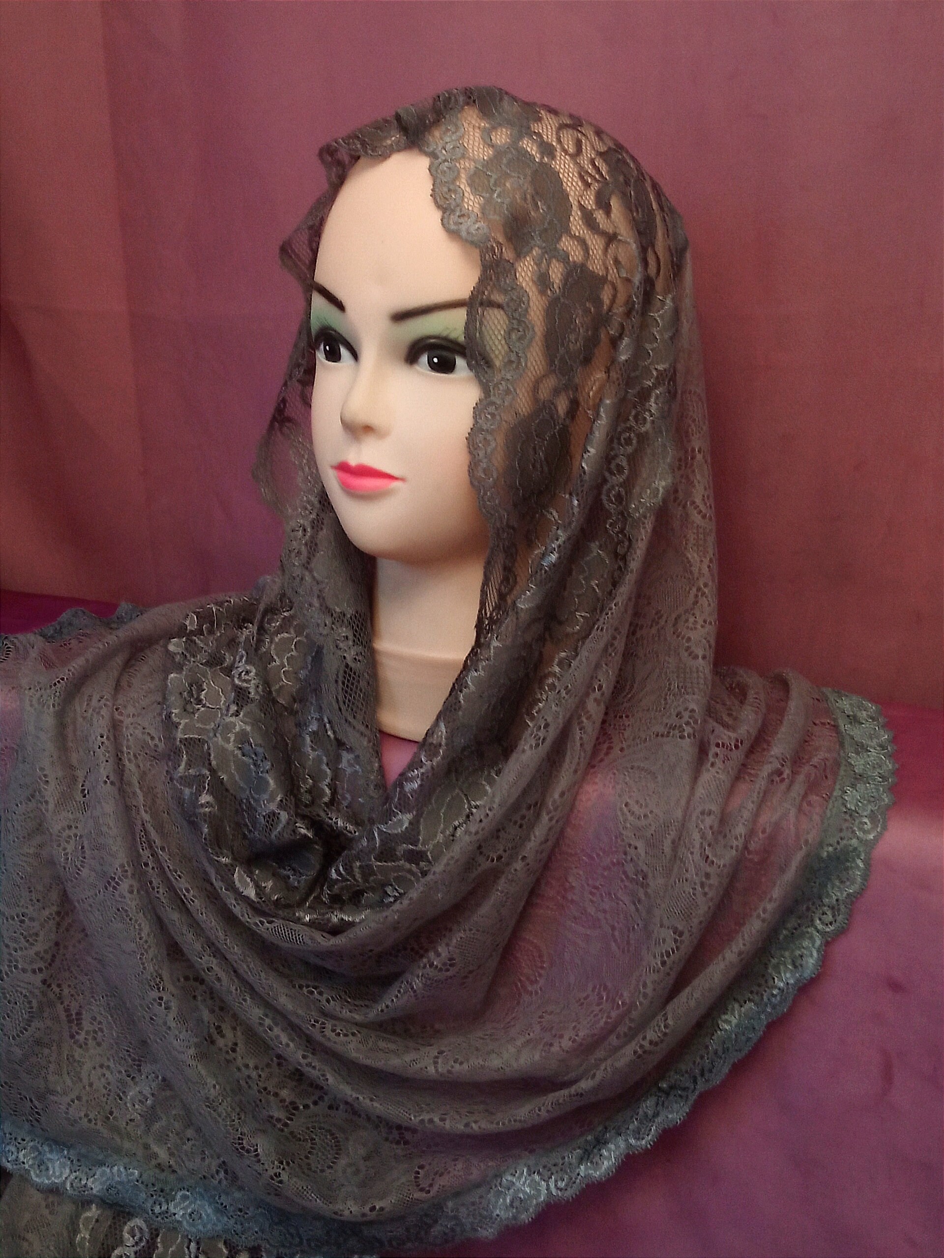 Lace Head Covering Chapel Veil Orthodox Mantilla Catholic - Etsy