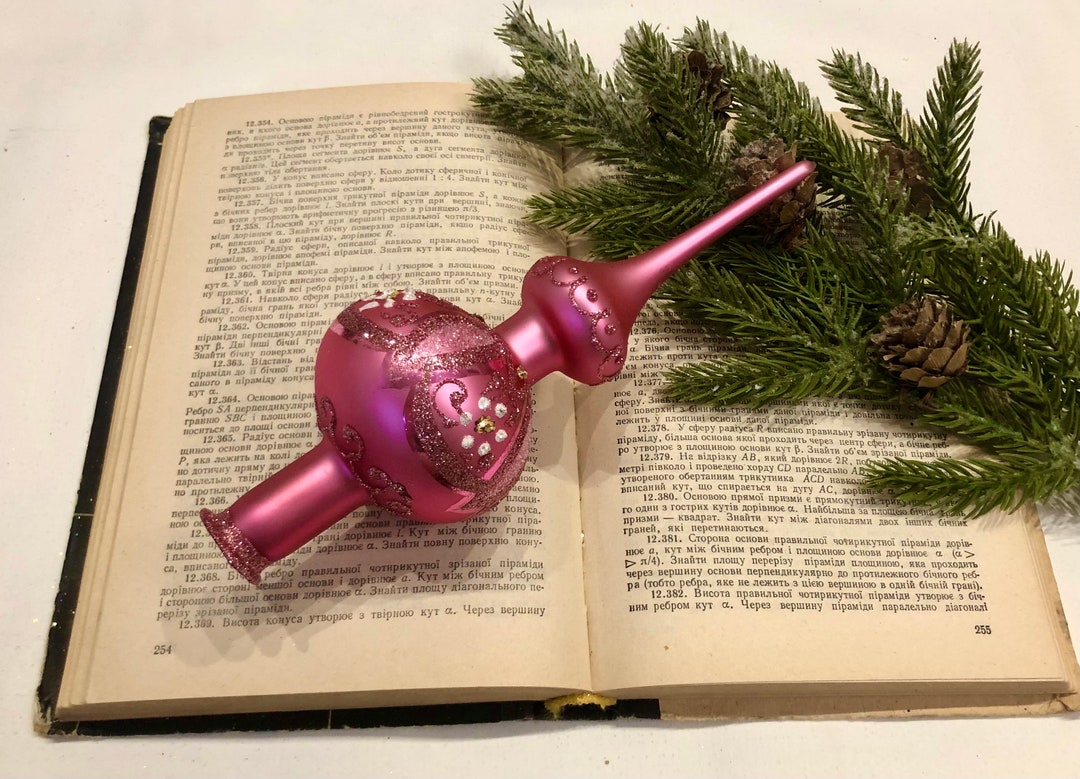 Small Pink Christmas Tree Topper Handmade Christmas - Etsy