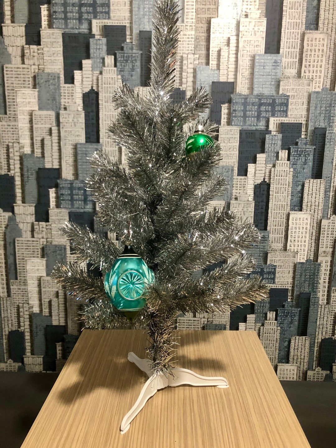 Aluminum Christmas Tree 24, Silver Christmas Tree, Handmade Xmas Decor ...