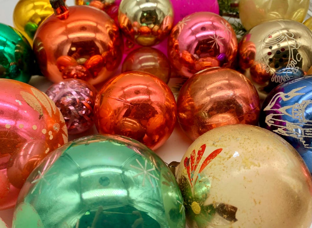 Vintage Christmas Ornaments From USSR – 100 Hand Blown Glass Baubles ...