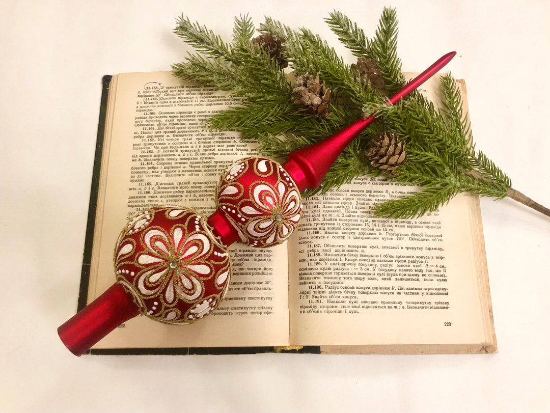 Vintage Christmas Tree Topper, Handmade Christmas Ornaments, Pearl ...