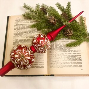 Vintage Christmas Tree Topper, Handmade Christmas Ornaments, Pearl ...