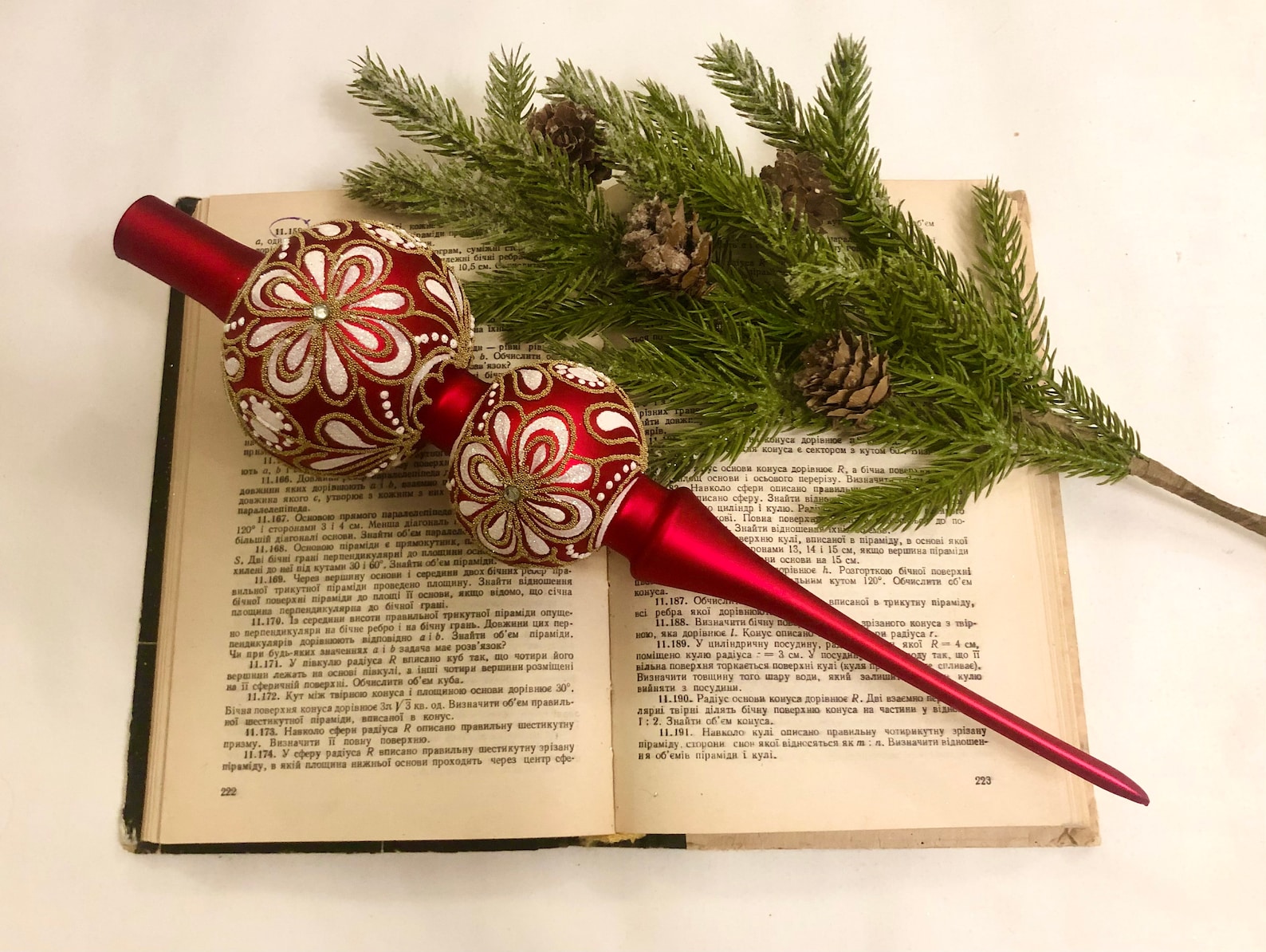 Vintage Christmas Tree Topper, Handmade Christmas Ornaments, Pearl ...