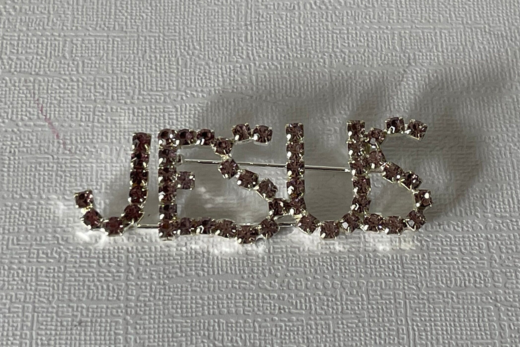 Vintage Jesus Brooch Lavender Jesus Pin Light Purple Jesus - Etsy