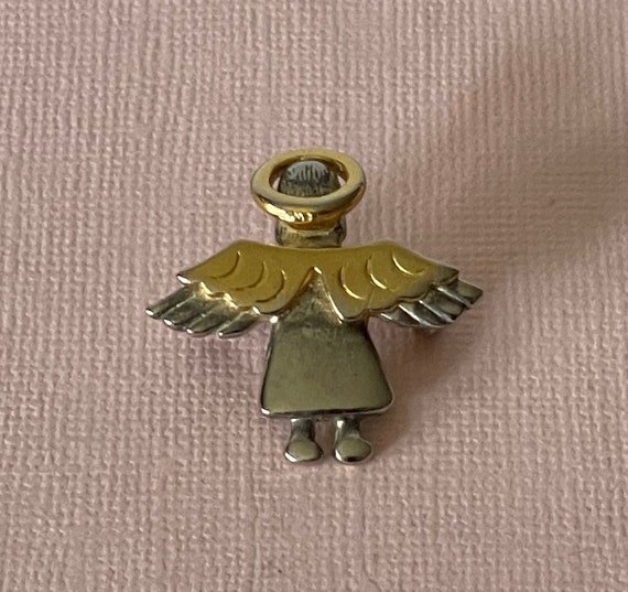 Vintage angel brooch, signed angel pin, angel pendant… - Gem