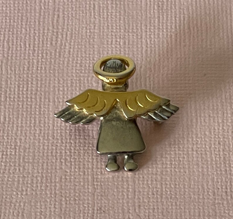 Vintage Angel Brooch, Signed Angel Pin, Angel Pendant, Gold Angel Pin ...