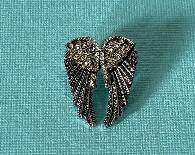 Angel Wings Brooch, Angel Jewelry, Rhinestone Angel Wings Pin, Guardian ...