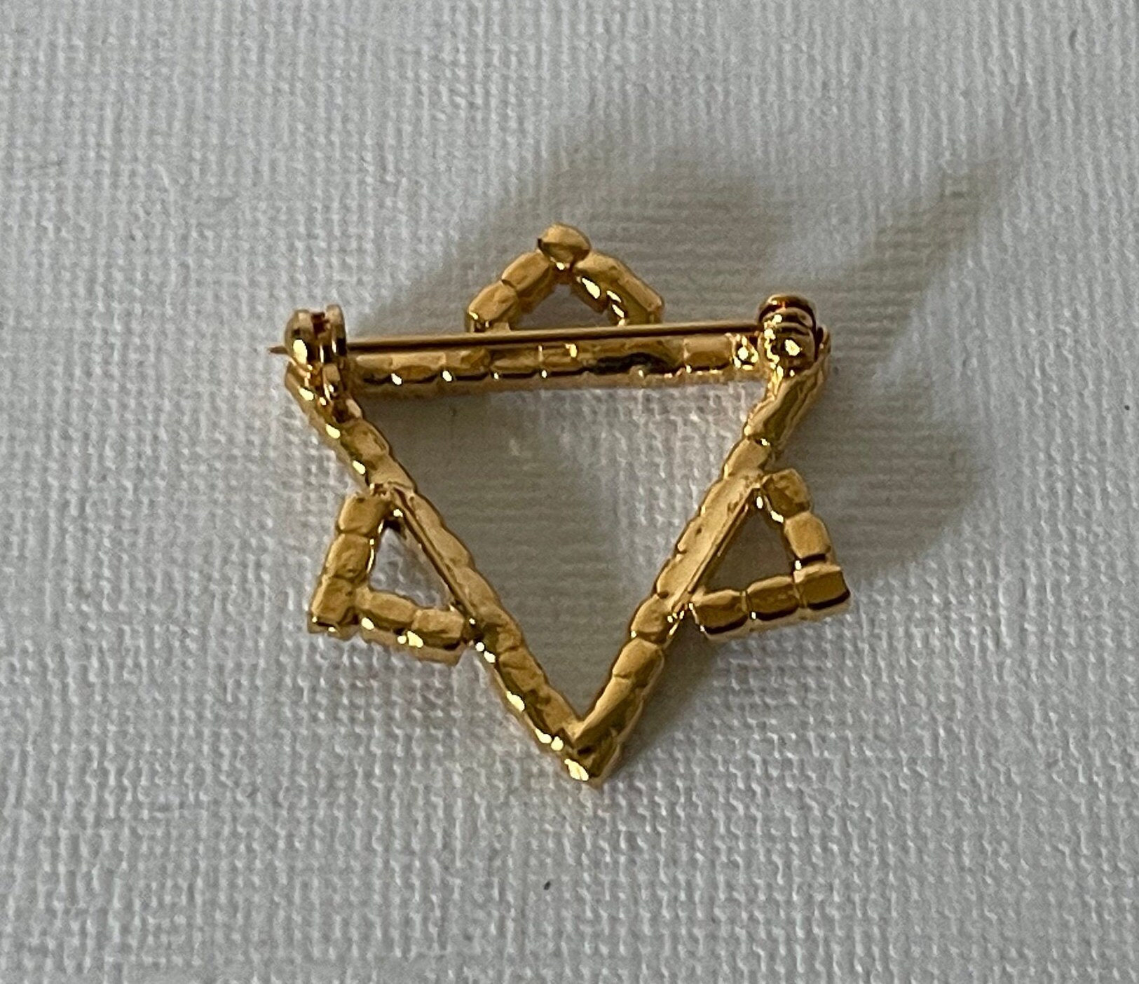 Vintage Star of David Brooch, Rhinestone Star of David Pin, Jewish ...