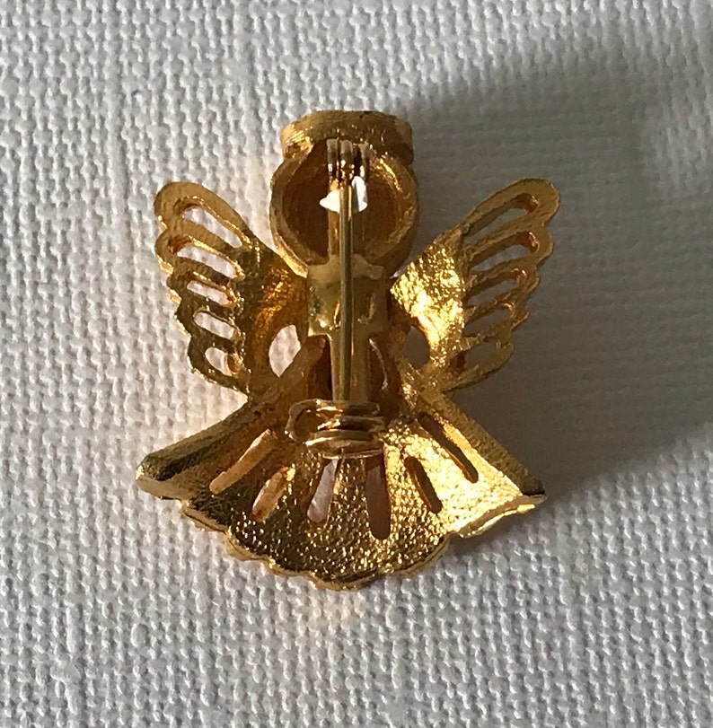 Vintage Angel Brooch Rhinestone Angel Pin Angel With Halo - Etsy